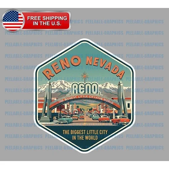 DOPASTICKER Reno Nevada Sticker Toolbox Sticker Phone Sticker, Latop ...
