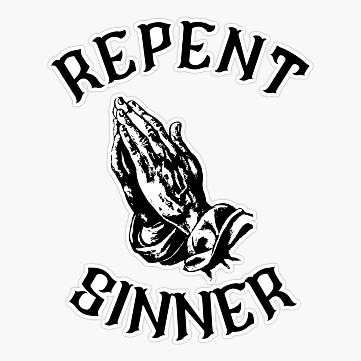 DOPASTICKER Repent Sinner Sticker, Phone Sticker Water Bottle Sticker ...