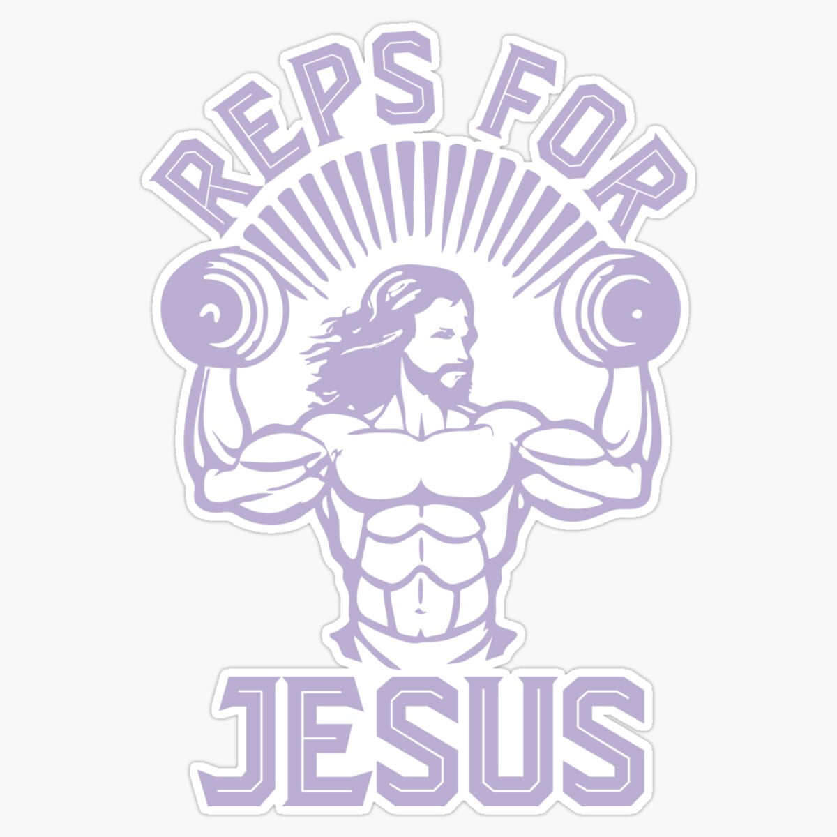DOPASTICKER Reps For Motivational Christian Art. Pale Lavendar Sticker ...