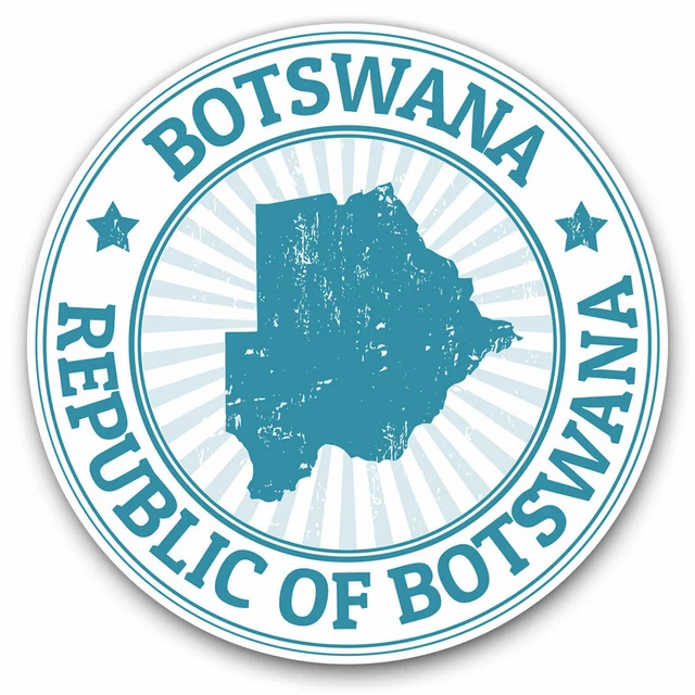 DOPASTICKER Repubblica Of Botswana Map Travel Cool Gift Decorative ...
