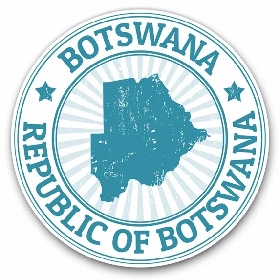 DOPASTICKER Repubblica Of Botswana Map Travel Cool Gift Decorative ...