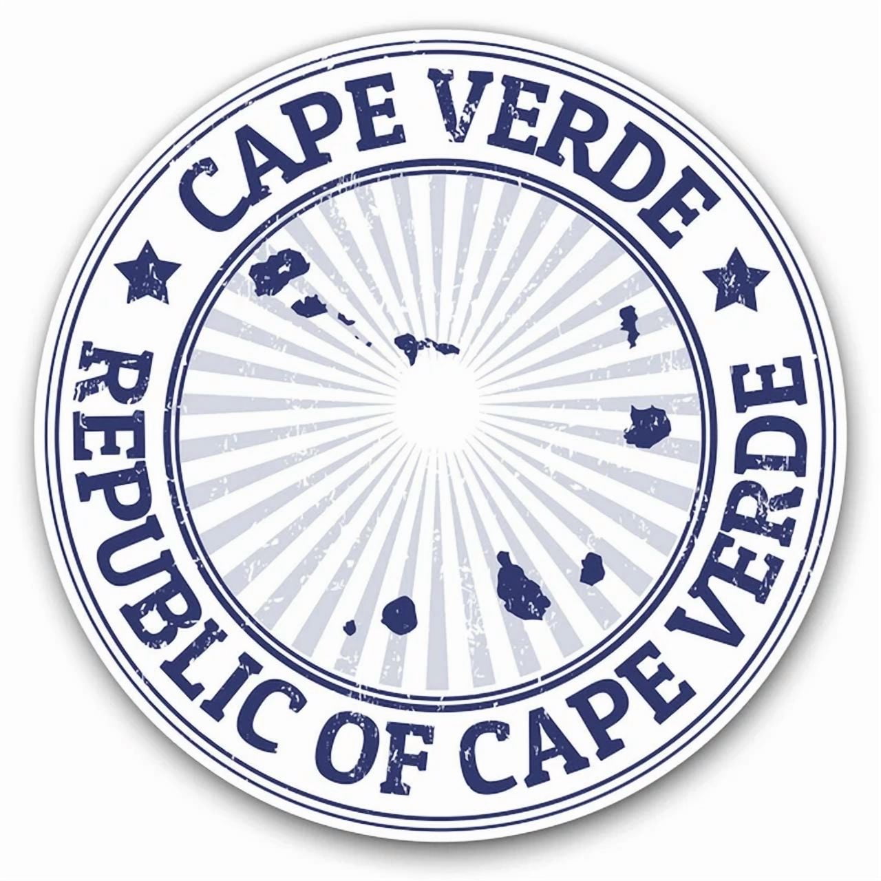 DOPASTICKER Republic Of Cape Verde Map Travel Cool Gift Decorative ...
