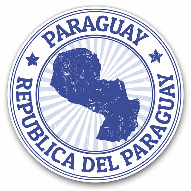 DOPASTICKER Republica Del Paraguay Map Travel Cool Gift Decorative ...