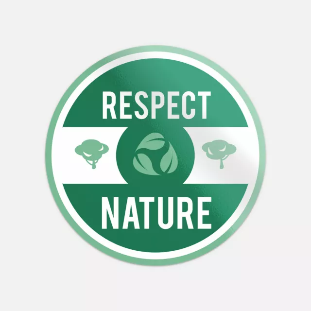 DOPASTICKER Respect Nature Green Peace Sticker Decal Phone Decal Water ...