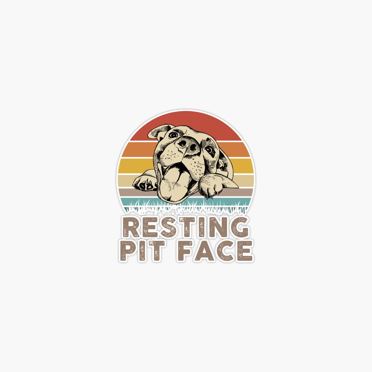 DOPASTICKER Resting Pit Face Sticker Phone Sticker, Latop Sticker ...