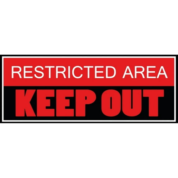 DOPASTICKER Restricted Area Keep Out Red Black Sticker Decal Phone ...