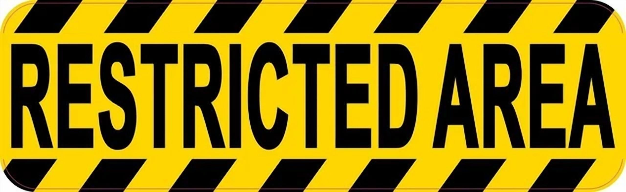 DOPASTICKER Restricted Area Sticker Phone Sticker, Latop Sticker, Lover ...
