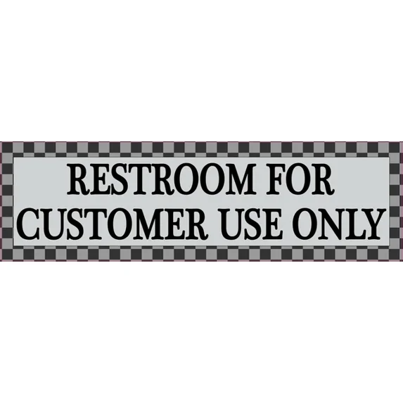 DOPASTICKER Restroom For Customer Use Only Sticker Business Sticker ...