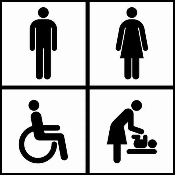 DOPASTICKER Restroom Sticker Public Facility Wall Sticker Phone Sticker ...