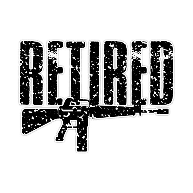 DOPASTICKER Retired Army Veteran Sticker Military Soldier Decal Phone ...