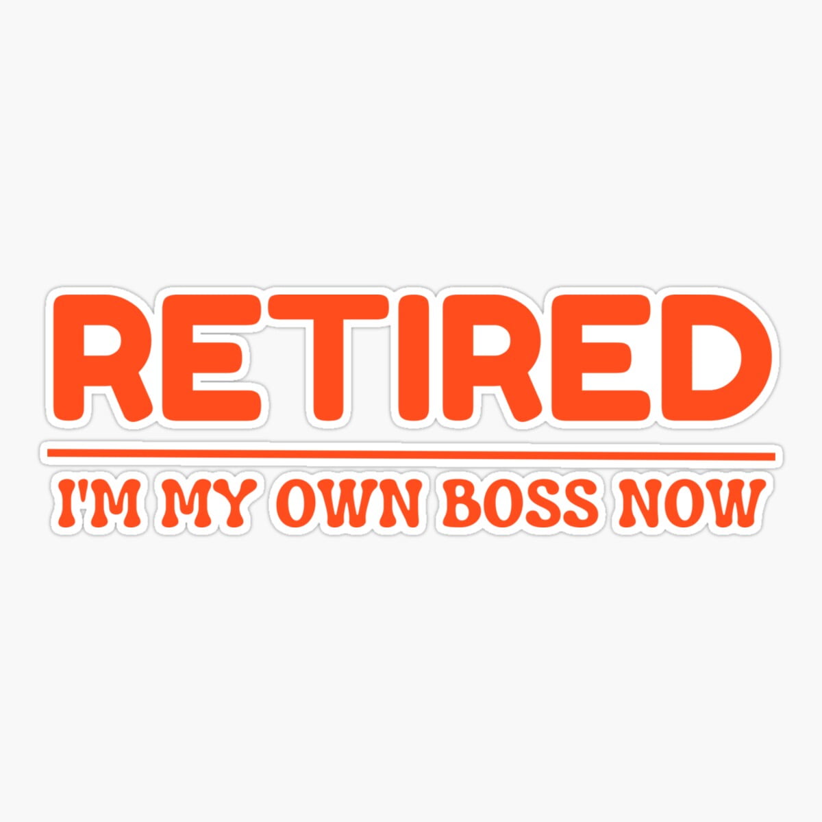 DOPASTICKER Retired I'M My Own Boss Now Sticker, Phone Sticker Car ...