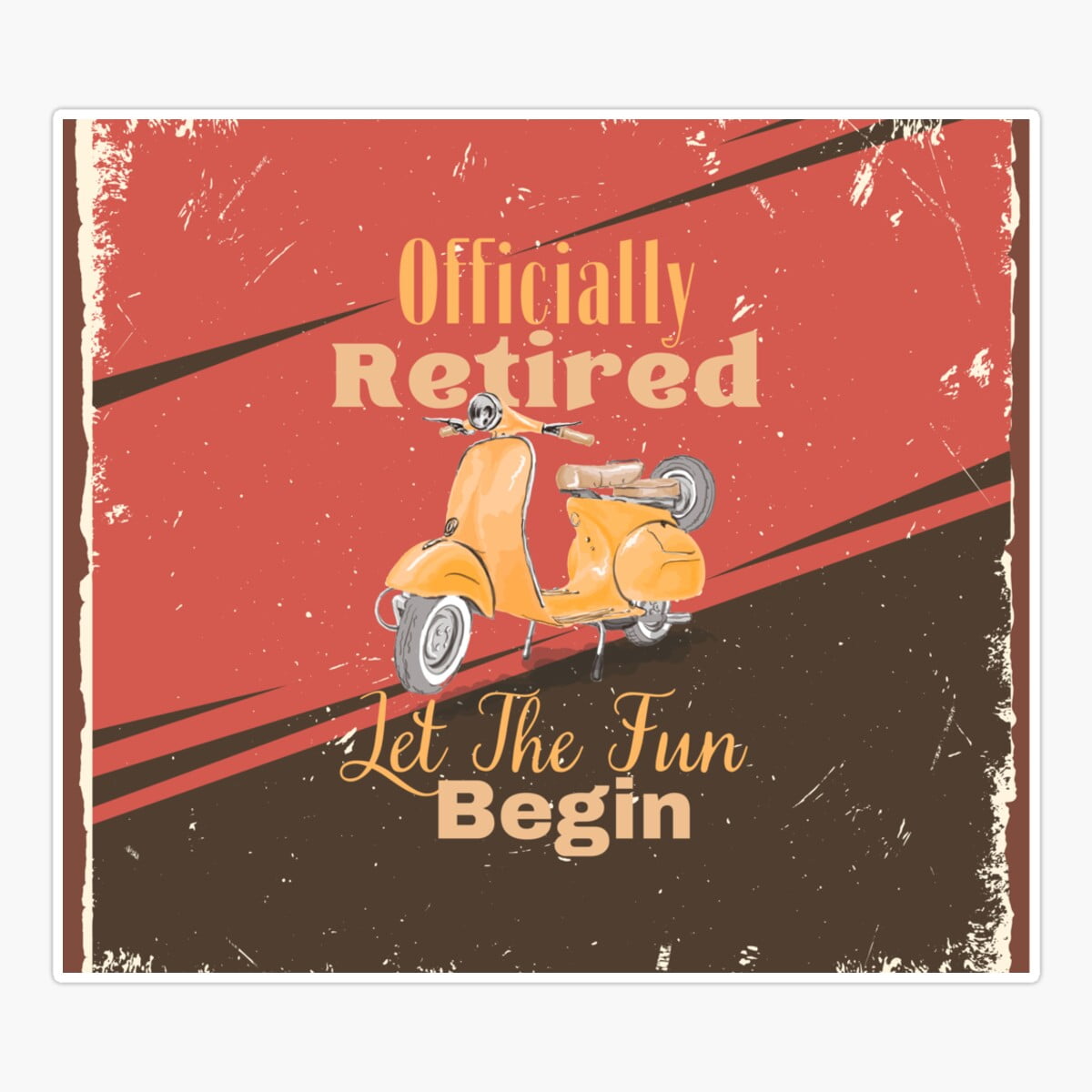 DOPASTICKER Retired Let The Fun Begin Sticker, Phone Sticker Car ...