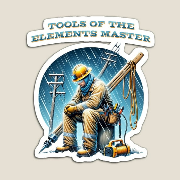 DOPASTICKER Retired Lineman Rain Shine Sleet Or Snow - Tools Of The ...