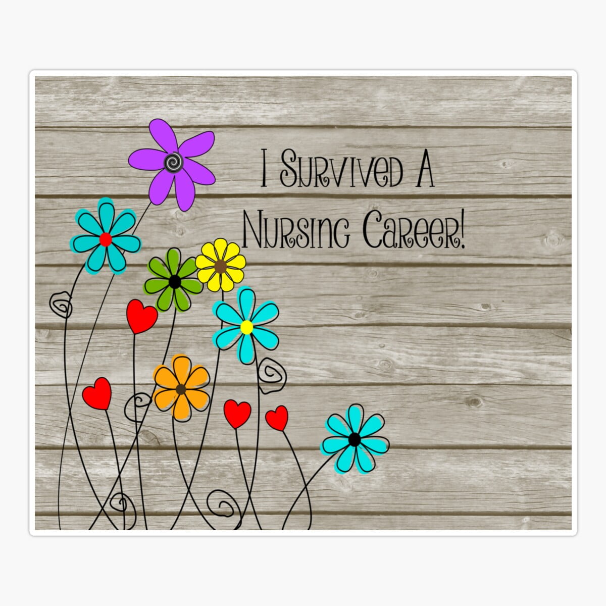 DOPASTICKER Retired Nurse Quote Sticker, Phone Sticker Car Stickers ...