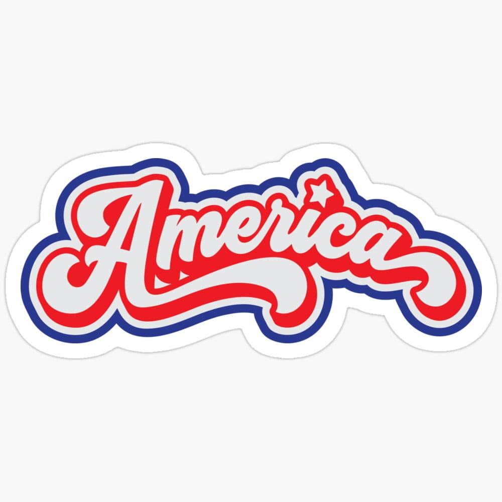DOPASTICKER Retro America Patriotic Independence Day 4Th Of July ...