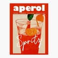 DOPASTICKER Retro Aperol Spritz Poster Orange Print Homebar, Kitchen ...