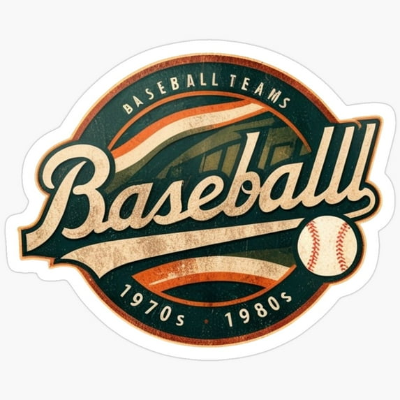 DOPASTICKER Retro Baseball 70S-80S Baseball, Football ...
