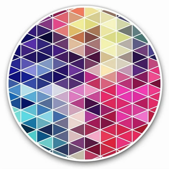 DOPASTICKER Retro Geometric Triangles Cool Gift Decorative Laptop ...