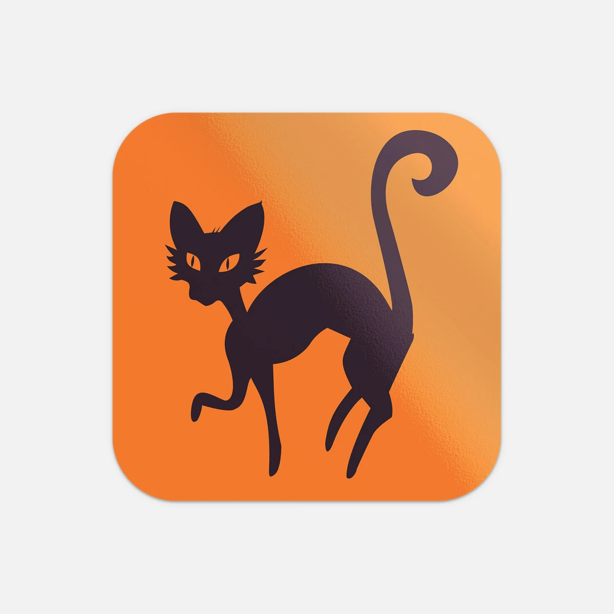DOPASTICKER Retro Hallo.Ween Button Label Cat Sticker Decal Waterproof ...