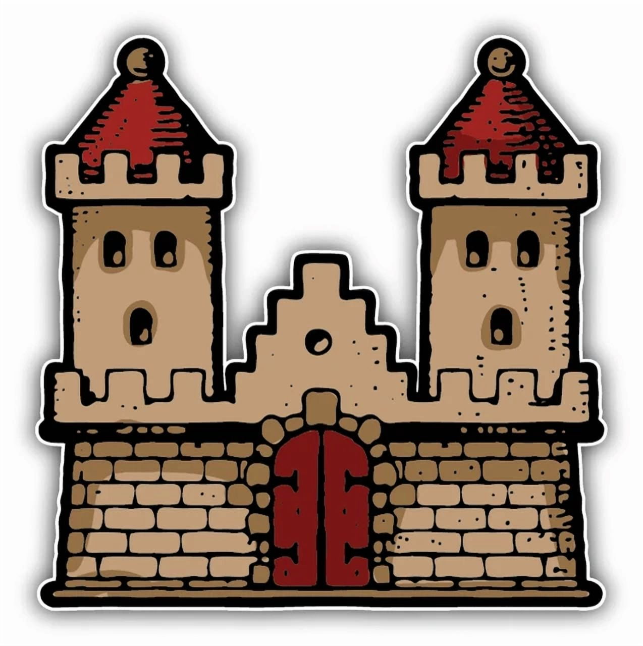 DOPASTICKER Retro Heraldic Castle Sticker Decal Phone Decal Water ...