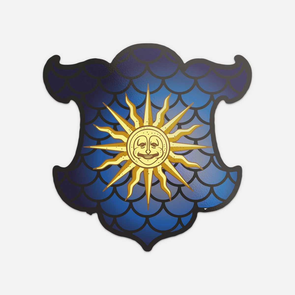 DOPASTICKER Retro Heraldic Sun Ornament Shield Sticker Waterproof ...