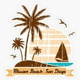 DOPASTICKER Retro Mission Beach San Diego California Summer Day Sticker ...