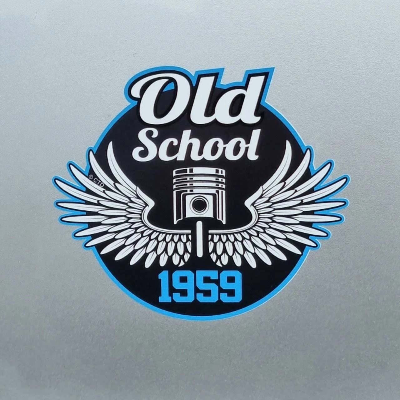 DOPASTICKER Retro Old School With Wings 1959 Year Dated Sticker Decal ...