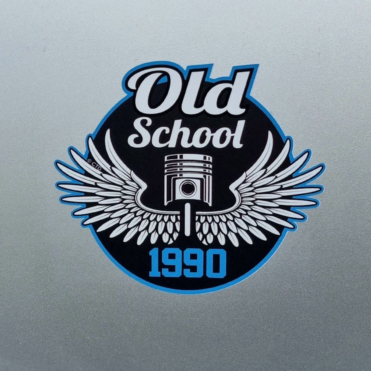 DOPASTICKER Retro Old School With Wings 1990 Year Dated Sticker Decal ...