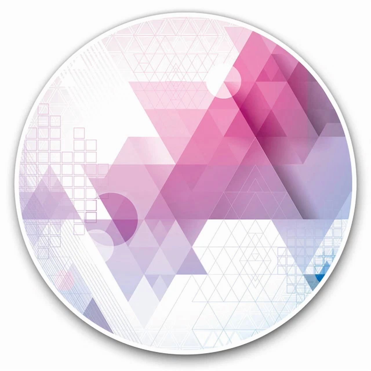 DOPASTICKER Retro Pink Shapes Triangle Cool Gift, Phone Sticker, Lover ...