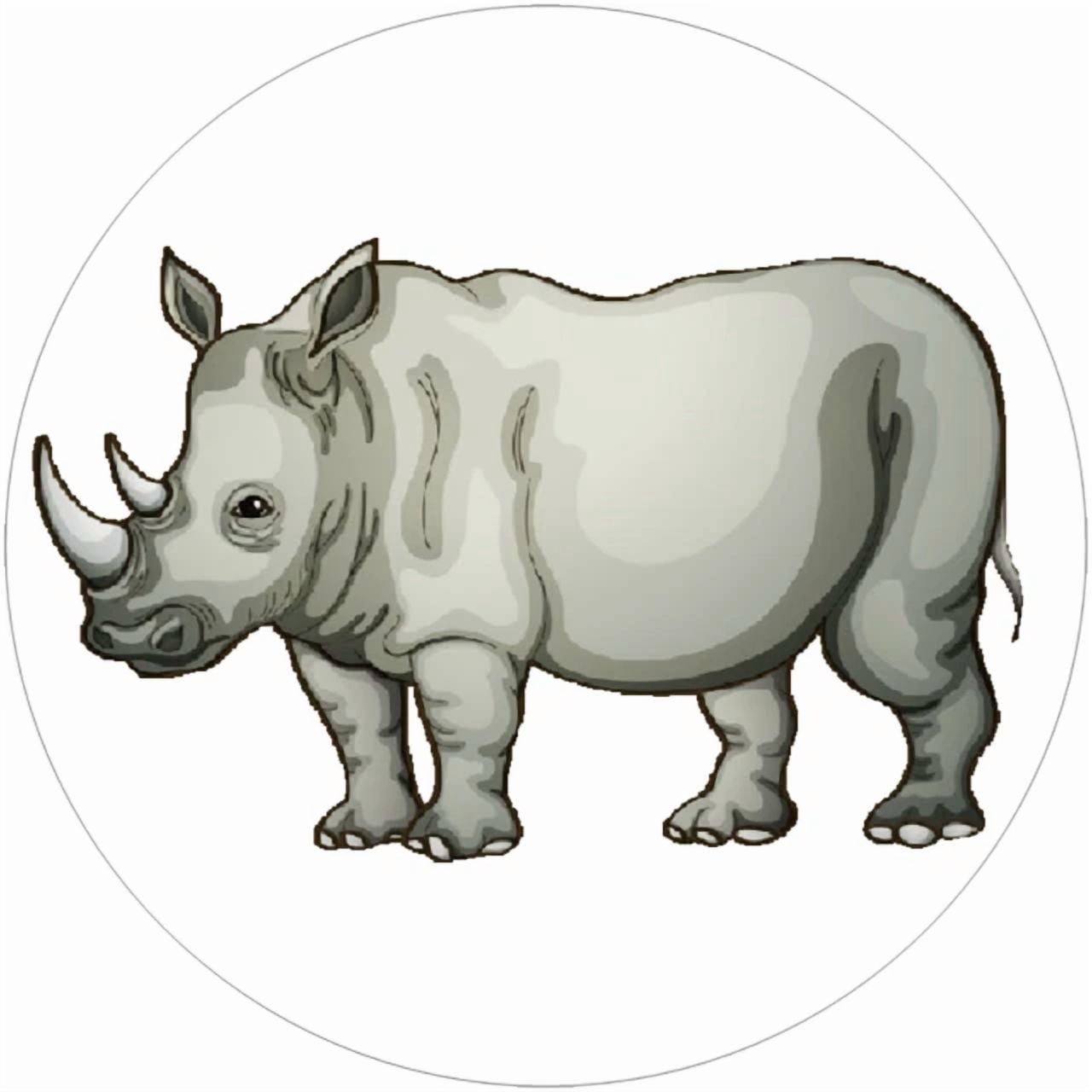 DOPASTICKER Rhino Rhinoceros, Endangered Species Phone Decal Water ...
