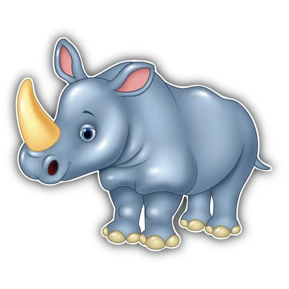 DOPASTICKER Rhino Sticker Decal Phone Decal Water Bottle Stickers, Cars ...