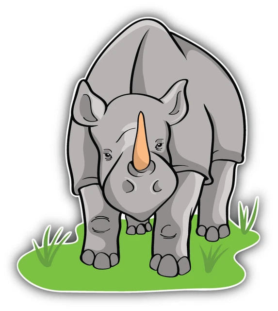 DOPASTICKER Rhino Sticker Decal Phone Decal Water Bottle Stickers, Cars ...