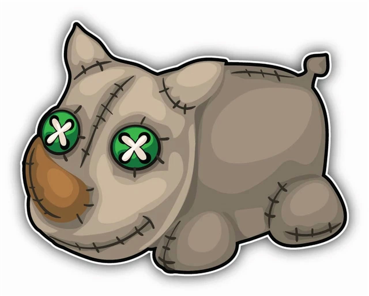 DOPASTICKER Rhino Toy Sticker Decal Phone Decal Water Bottle Stickers ...