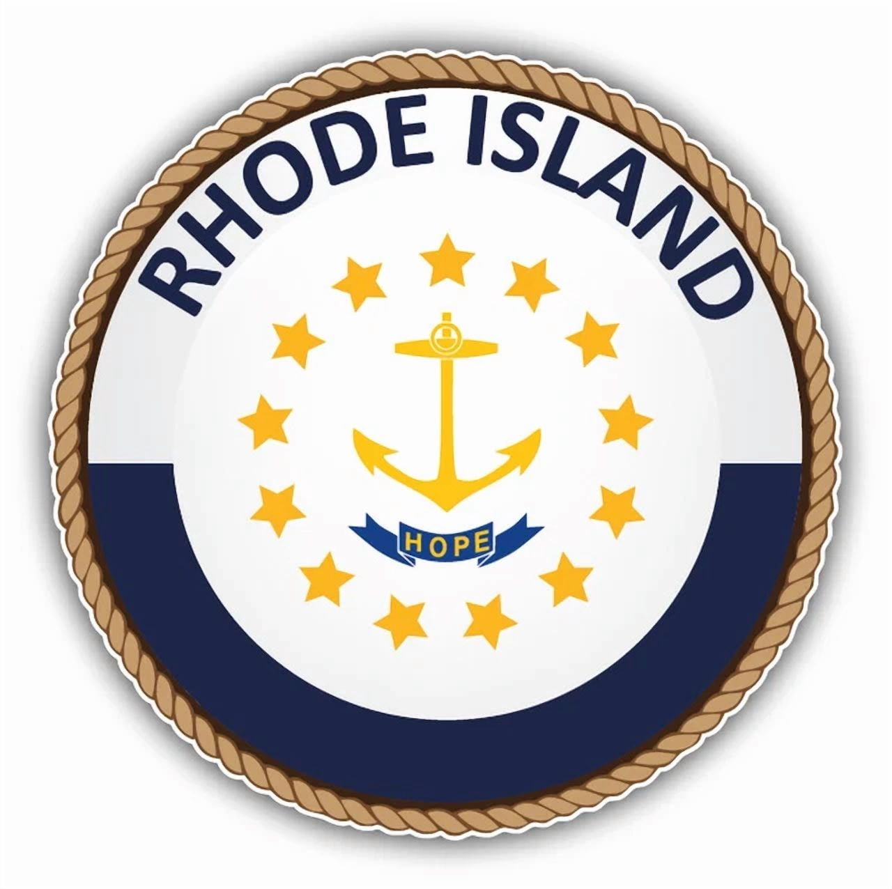 DOPASTICKER Rhode Island Seal Sticker Decal Phone Decal Water Bottle ...