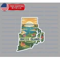 DOPASTICKER Rhode Island State Sticker Souvenir Travel Sticker Phone ...