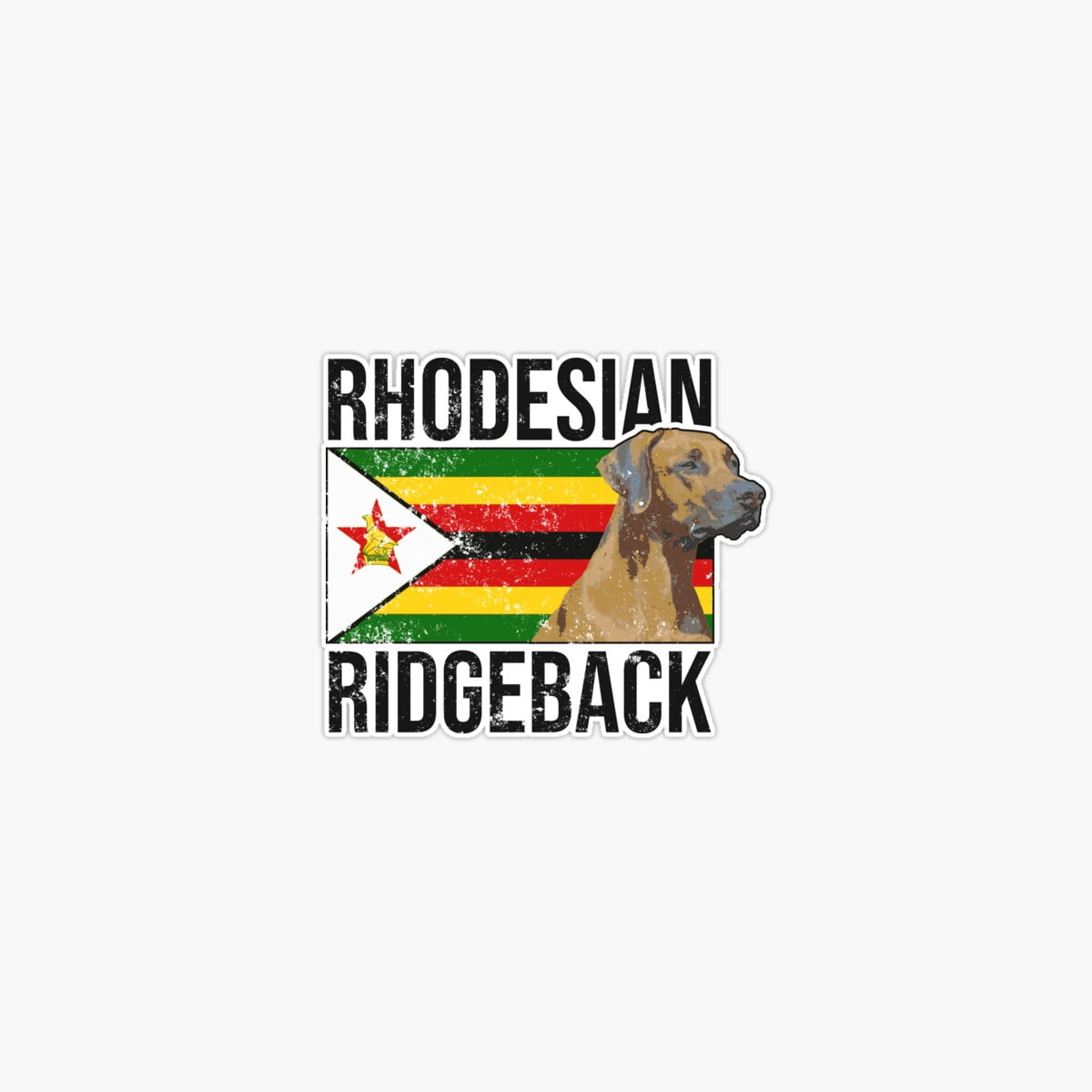 DOPASTICKER Rhodesian Ridgeback Zimbabwe Sticker, Phone Sticker Car ...