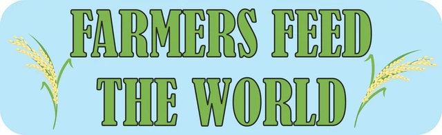 DOPASTICKER Rice Farmers Feed The World Sticker Phone Sticker, Latop ...
