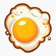 DOPASTICKER Ried Egg With More Yolk Than Egg White Sticker, Phone ...