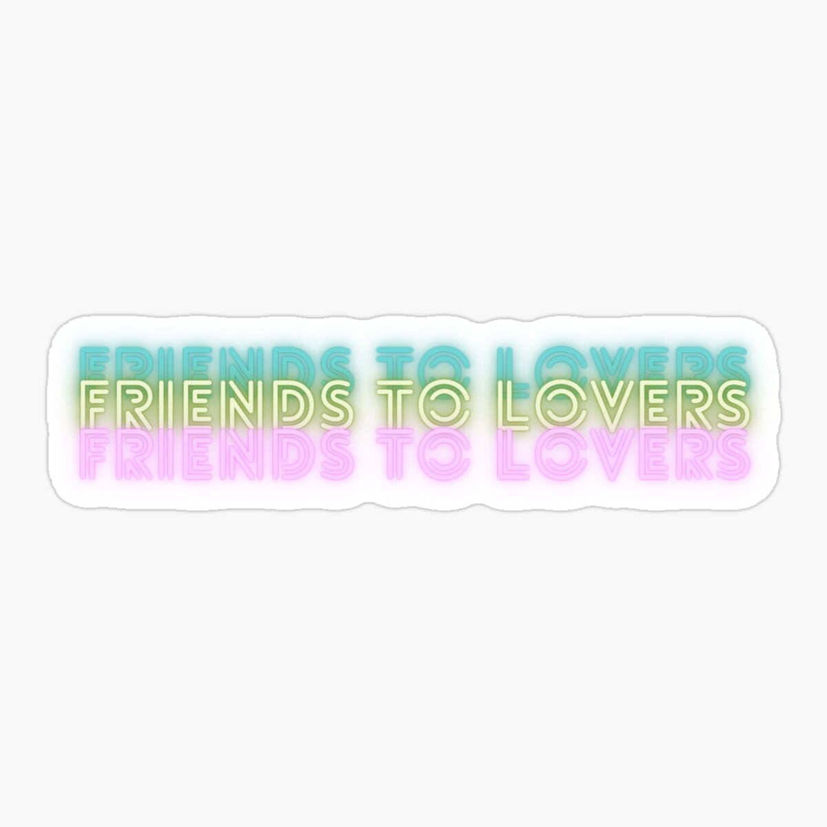 DOPASTICKER Riends To Lovers Romance Trope Sticker, Phone Sticker Car ...