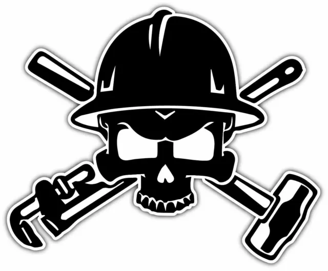 DOPASTICKER Rigger Oil Field Worker Crossbones Car Sticker Decal Phone ...
