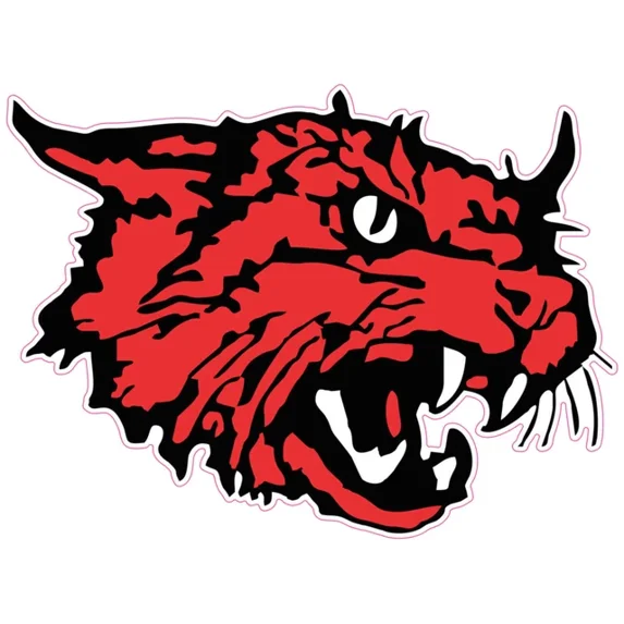 DOPASTICKER Right Facing Wildcat Mascot Sticker Vehicle Cup Sticker ...
