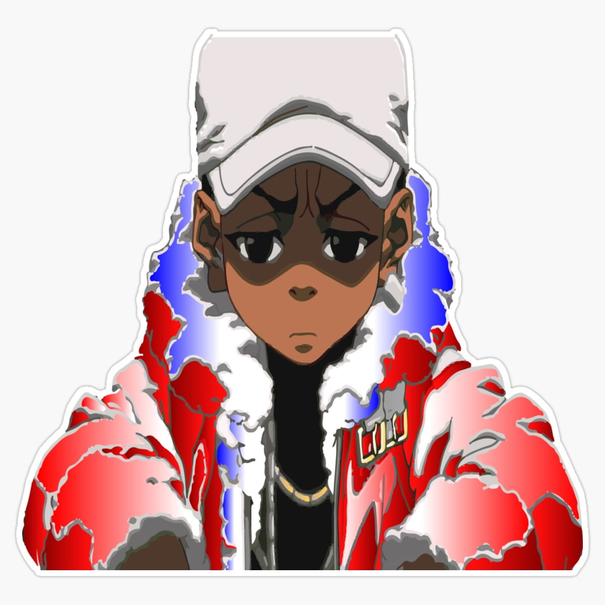 DOPASTICKER Riley (Boondocks) Sticker, Phone Sticker Water Bottle ...