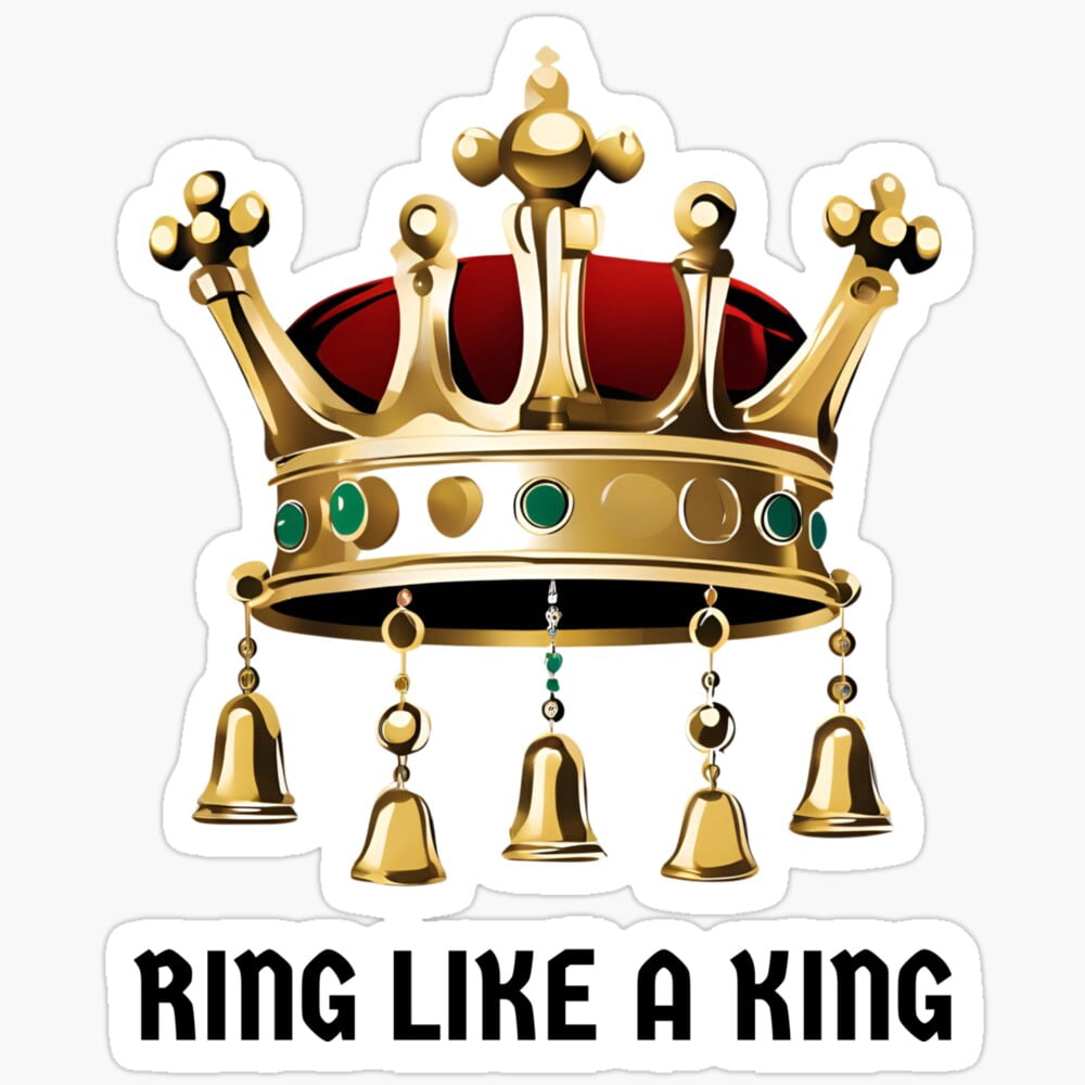 DOPASTICKER Ring Like A King Of Handbells Gift You - Phone Stickers ...