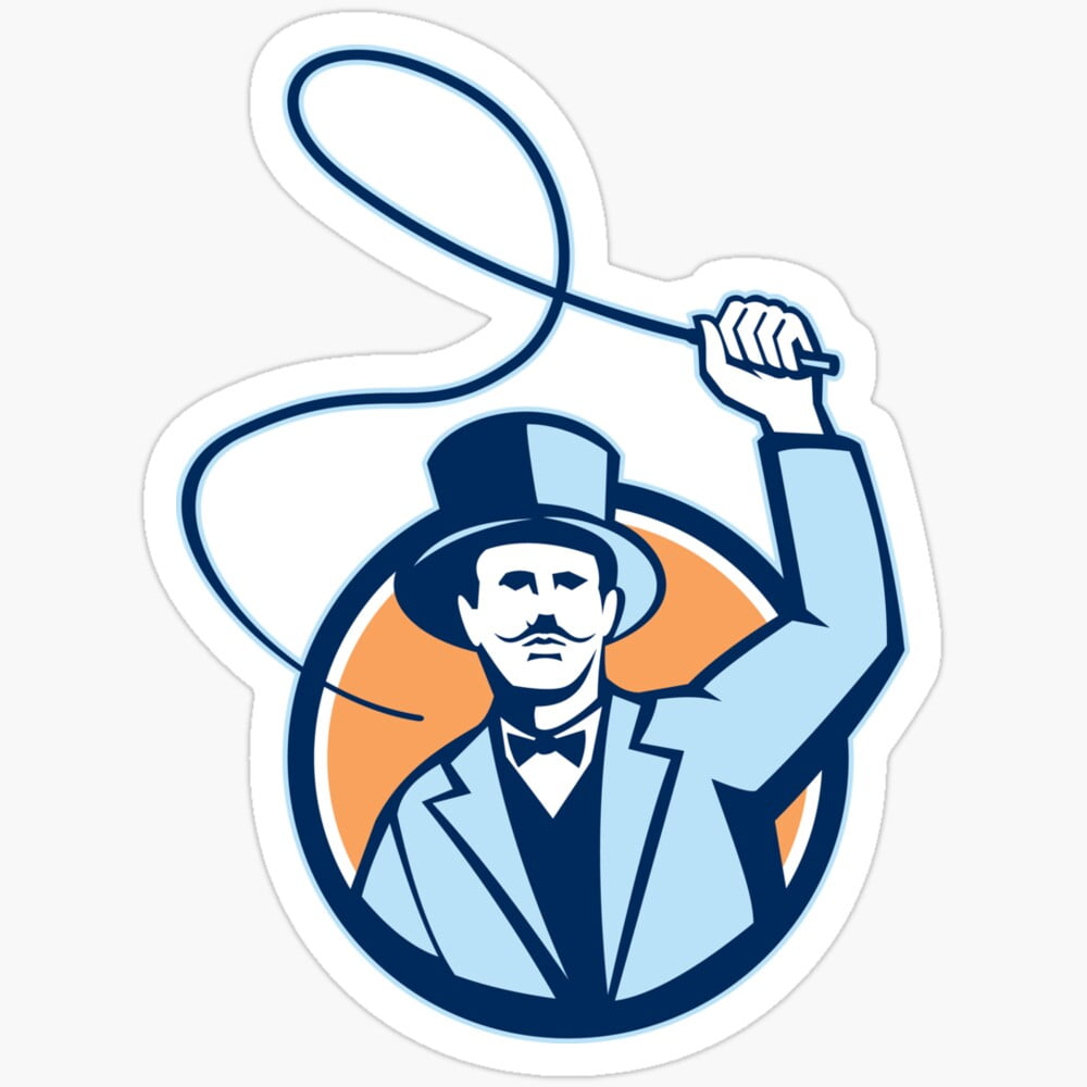 DOPASTICKER Ringleader Ringmaster Whip Circle Retro Sticker Phone Decal ...