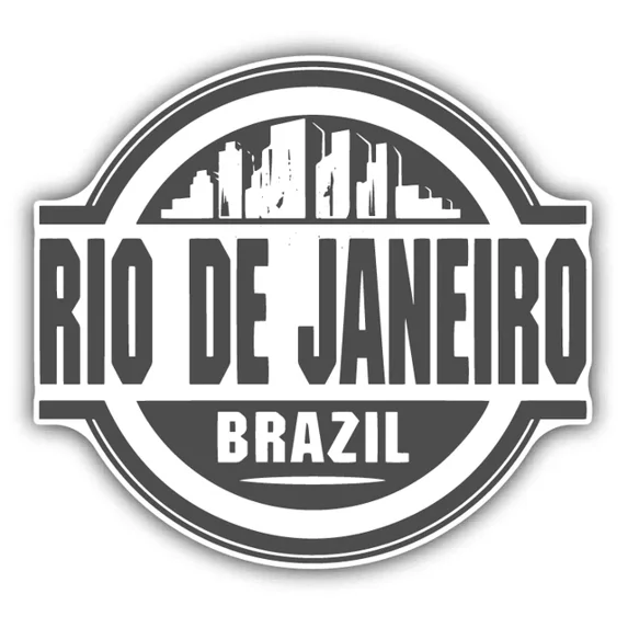 DOPASTICKER Rio De Janeiro Brazil Rubber Stamp Sticker Decal Phone ...