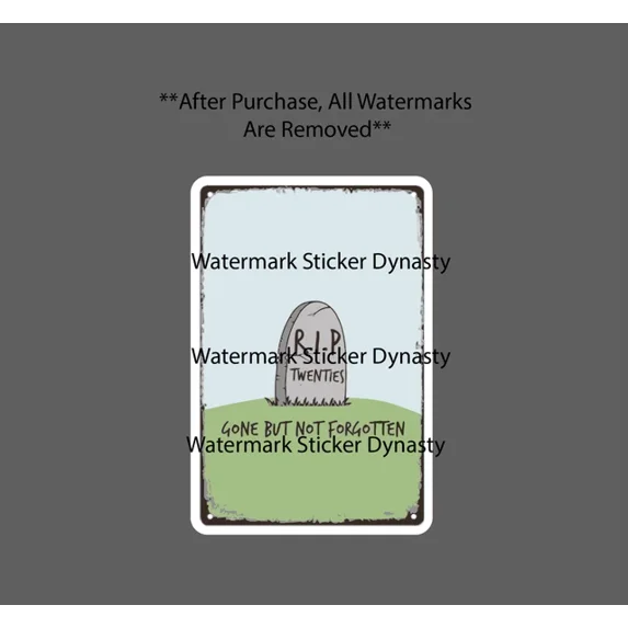 DOPASTICKER Rip Twenties Sticker Age 20'S Old Sticker Phone Sticker ...