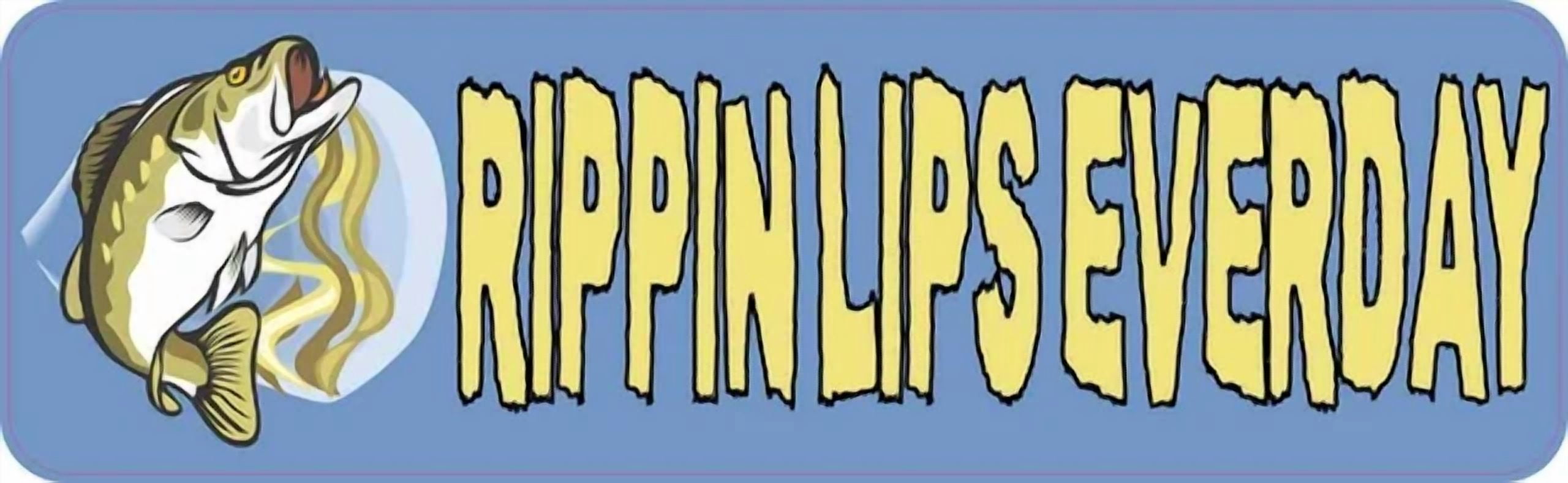DOPASTICKER Rippin Lips Everyday Sticker Bass Fishing Stickers Car ...