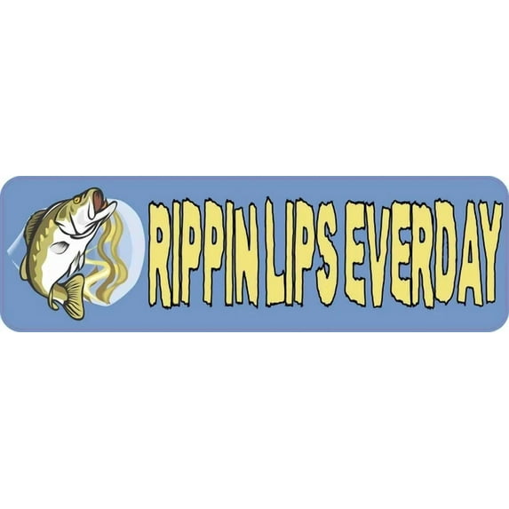 DOPASTICKER Rippin Lips Everyday Sticker Bass Fishing Stickers Car ...