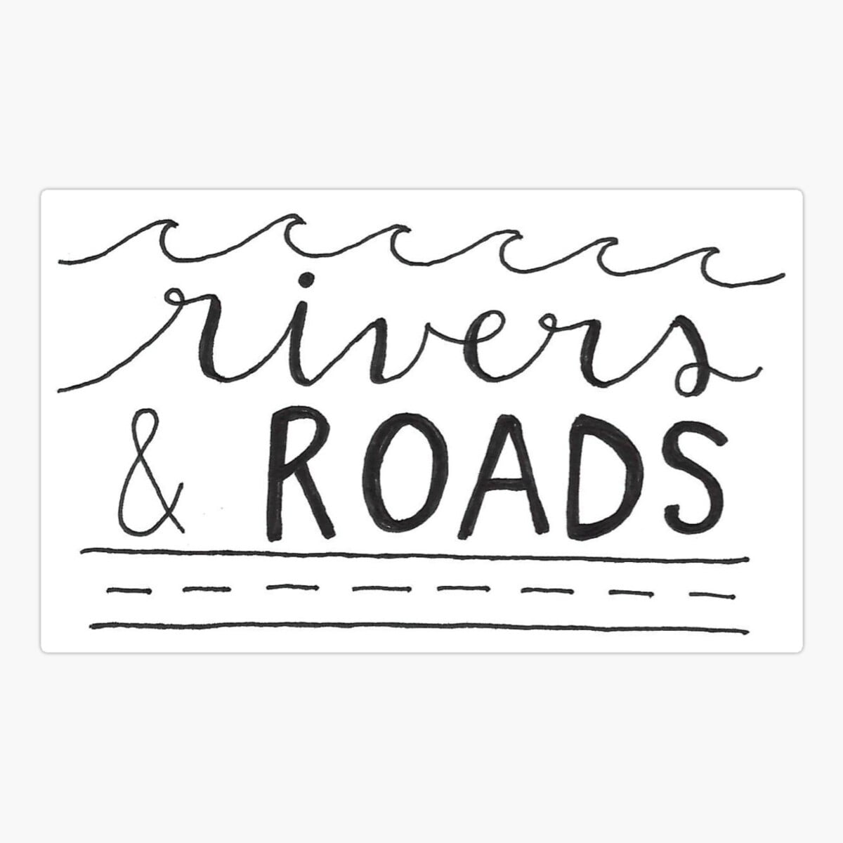 DOPASTICKER Rivers And Roads Sticker, Phone Sticker Car Stickers ...