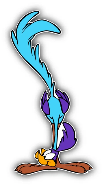 DOPASTICKER Roadrunner Tail Cartoon Car Sticker Decal Phone Decal Water ...